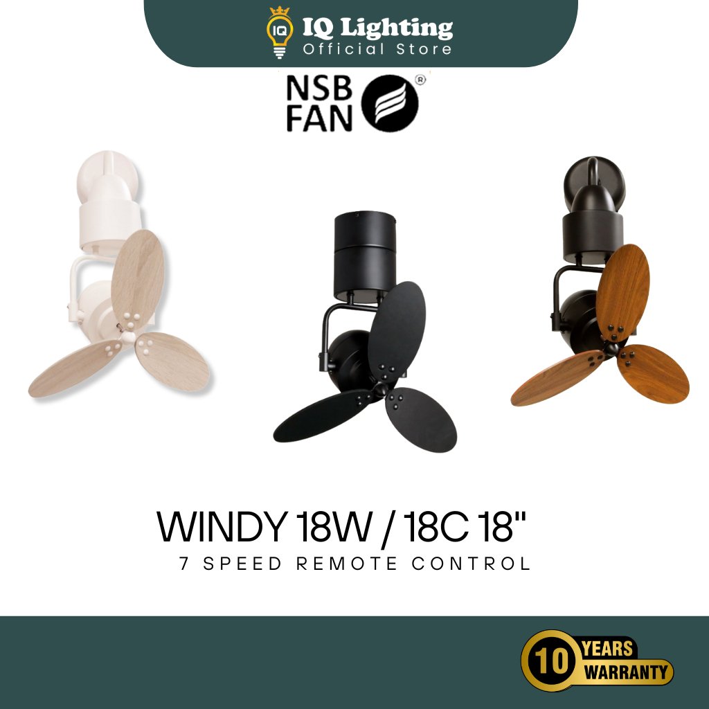🔥NEW 2025🔥 NSB Windy 18" Mini Ceiling Fan / Corner Fan / Wall Fan DC ...