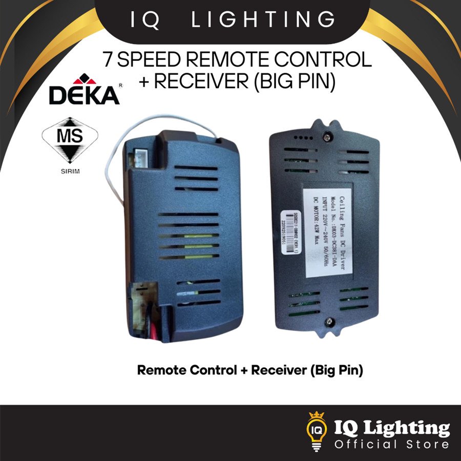 DEKA Ceiling Fan 7 Speed Remote Control and PCB Board (DC7)(for DC ...