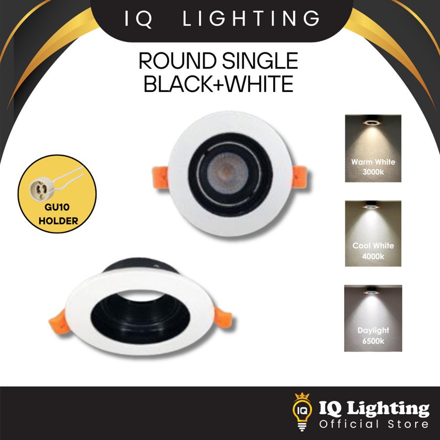 Eyeball Casing With GU10 Holder Bulb Single Recess Double Downlight ...