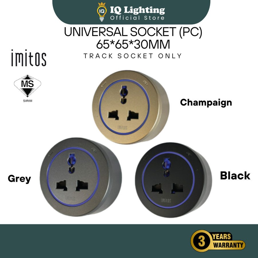 IMITOS Gen 2 Power Track 13A Universal Plug USB + Type C Switch Surface ...