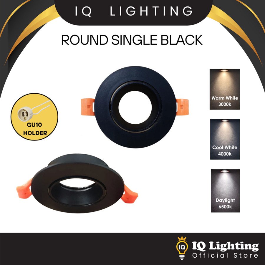 LED Eyeball Casing GU10 Bulb Replaceable Fitting Square Round Downlight ...