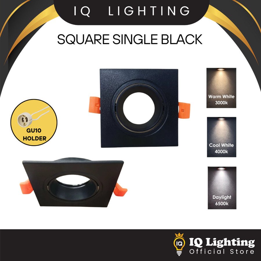 LED Eyeball Casing GU10 Bulb Replaceable Fitting Square Round Downlight ...
