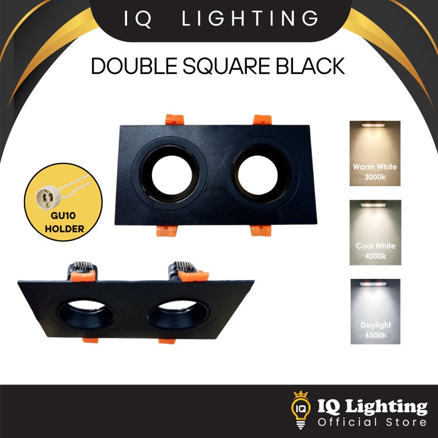 LED Eyeball Casing GU10 Bulb Replaceable Fitting Square Round Downlight ...