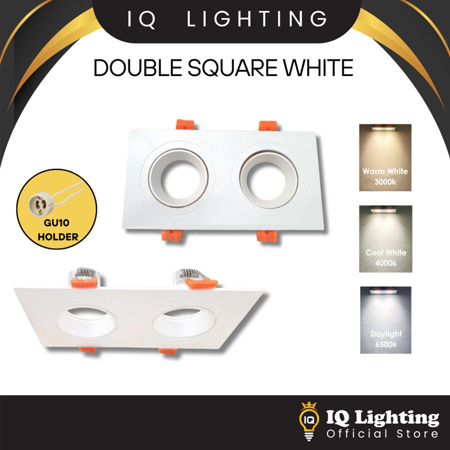 LED Eyeball Casing GU10 Bulb Replaceable Fitting Square Round Downlight ...