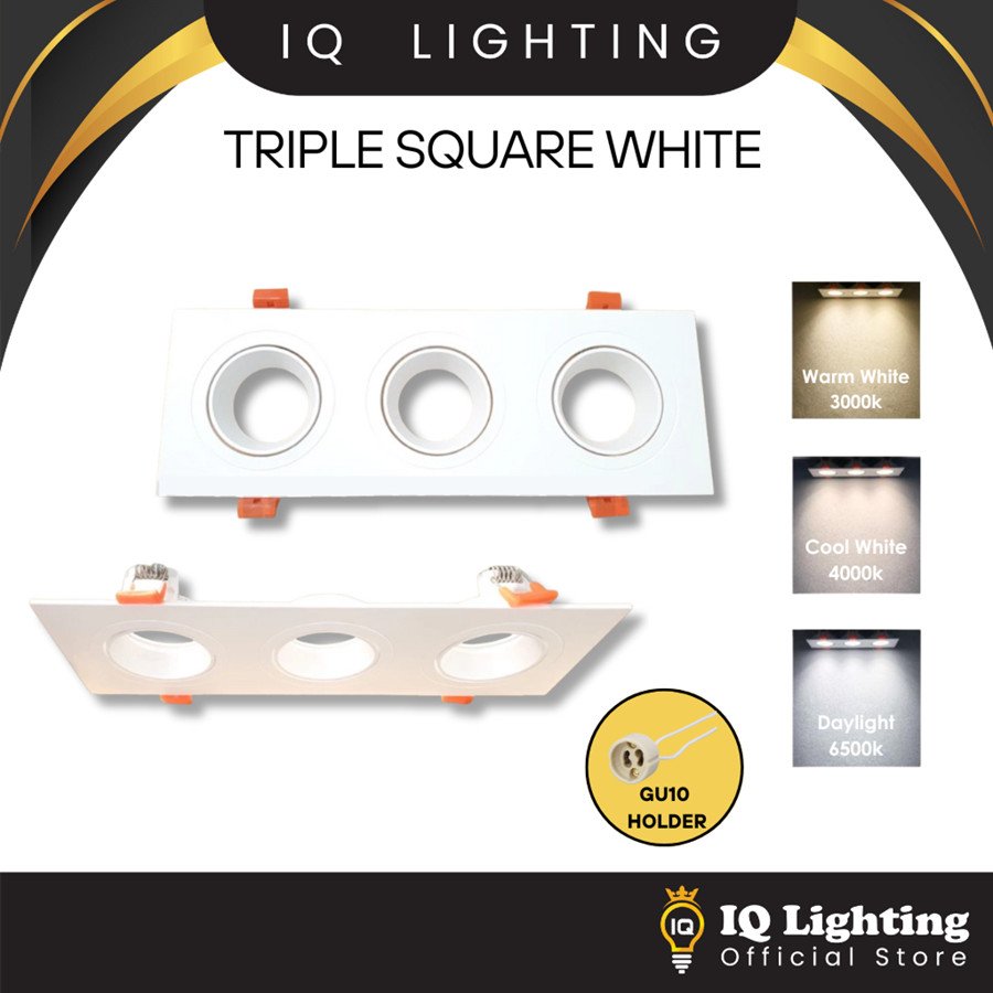 LED Eyeball Casing GU10 Bulb Replaceable Fitting Square Round Downlight ...
