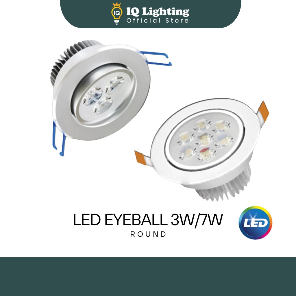 LED RECESSED EYEBALL SPOTLIGHT 3W / 7W LED SMD EYE BALL CEILING LIGHT ...