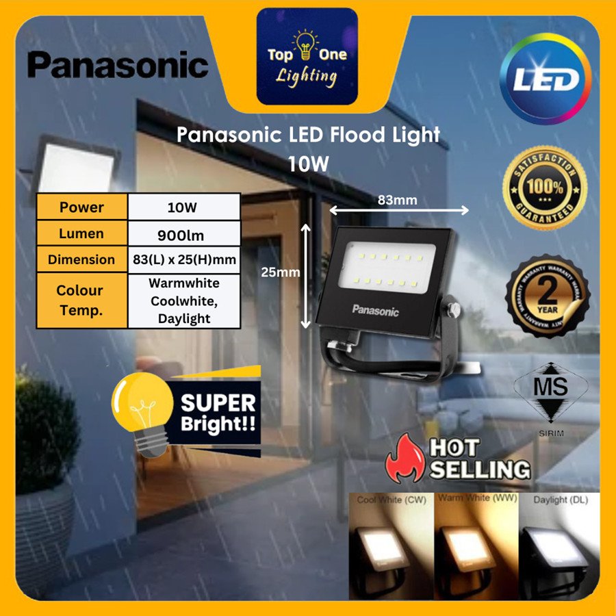 PANASONIC LED FLOOD LIGHT 10W 20W 30W 50W SPOT LIGHT (100% ORIGINAL ...