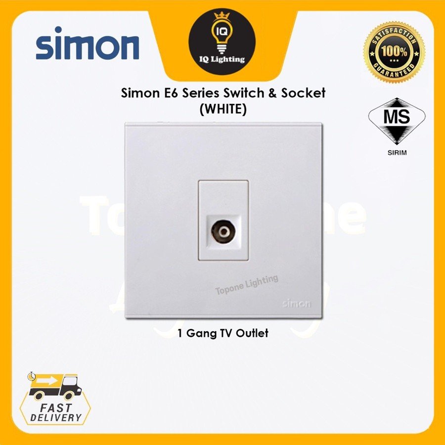 Simon E6 Series Switch / Switches & Socket Outlet (WHITE) - IQ Lighting