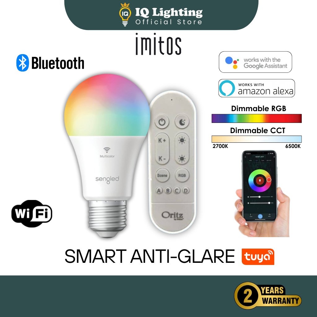 Smart Wifi Bluetooth Light Bulb E27 LED RGB Lamp Tuya Ai Home RGB CCT ...